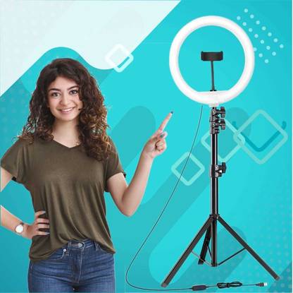 airtech Big Tripod Stand for Live Stream-LED Ring Light-10 Inch with ...