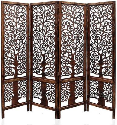 Hudfat Wooden beautiful crafted 4 panel tree design Engineered Wood ...