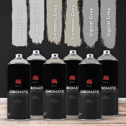 Chromatic Havells Grey,Siemens Grey & Signal Grey Spray Paint 400 ml ...