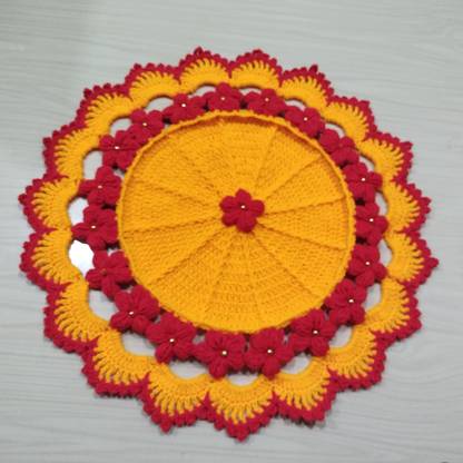 fairy craft n' creation Handmade woolen thalposh/rumal(17inch/43cm ...