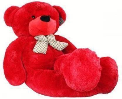Paglu 4 Feet Teddy Bear 110cm-(Red) - 110 cm - 4 Feet Teddy Bear 110cm ...