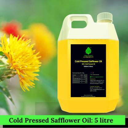 Village Organica Cold Pressed Safflower Oil | Kardi Oil | Kusum Ka tel ...