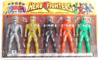 piggie Hero Fighters Action Figure of 5 Power Rangers for kids Price in ...