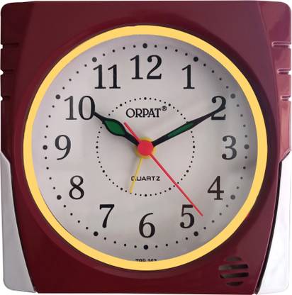 ORPAT Analog Brown Table Alarm Clock Price in India - Buy ORPAT Analog ...