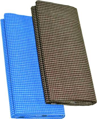 TUNI MANI Checkered Light Blue, Brown Lungi Price in India - Buy TUNI ...