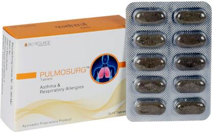 Bio Resurge Pulmosurg Tablet for Asthma and Respiratory Allergies,runny ...