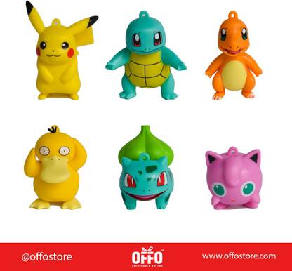 OFFO Pokémon Action figures set of 6 [8cm] for home decor, office desk ...