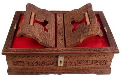 ANB Enterprises Wooden Rehal box Handmade Full Carving Design Rosewood ...