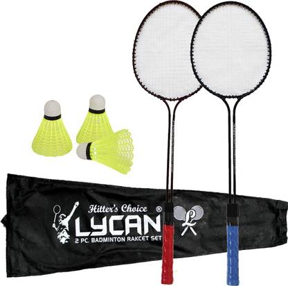 LYCAN Smash Double Shaft Double Wiring Soft Grip with 3Pc shuttle cock ...