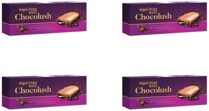 BRITANNIA Pure Magic Chocolush Cream Biscuits 75 X 4 ( PACK OF 4 ...
