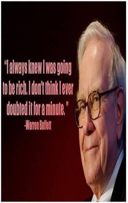 Warren Buffett Poster For Room Paper Print - Quotes & Motivation ...