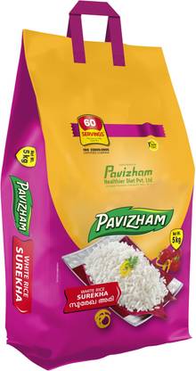 Pavizham White Surekha rice Surekha Rice (Long Grain, Polished) Price ...
