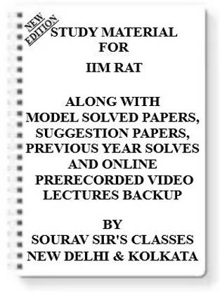 Study Material For Iim Rat (Research Aptitude Test) [pack Of 4 Books ...