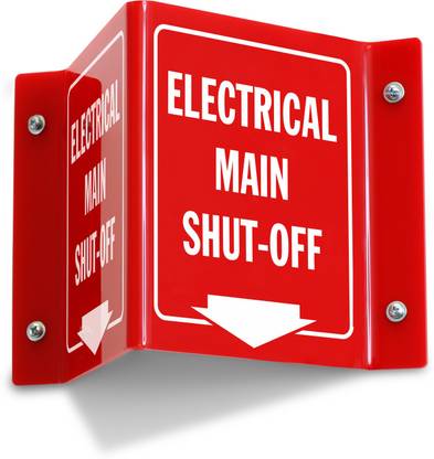RLDigitalUnits Electrical Main Shut-Off Emergency Sign Price in India ...