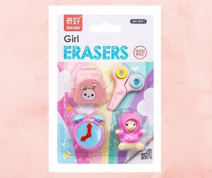Flipkart.com | SUPER STYLISH GIRLS ERASERS 1 Packet Include 4 PC ...