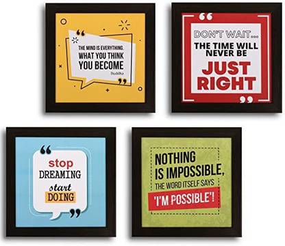 INSPIRINGBRUSH Motivational Quotes Wall Frames for Home, Study Room ...