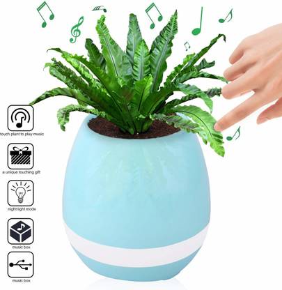 AVMART Smart LED Music Flower Pots Bluetooth Speaker Play The Piano ...