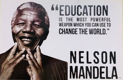 NELSON MANDELA MOTIVATIONAL THOUGHT WALL POSTER Paper Print - Quotes ...
