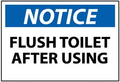 Poster Notice Flush Toilet After Using Poster Wall Poster sl1853 (13x19 ...