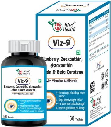 Hiral Health Viz 9 Tablets for improve vision| Maintain overall Eye ...