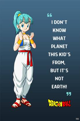 Dragon Ball Bulma Poster 18 x 12 inch 300 GSM Paper Print - Animation ...
