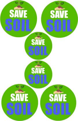 SVNTRE SAVE SOIL STICKER PACK OF 6 SADHGURU QUOTE SAVE EARTH WATERPROOF ...