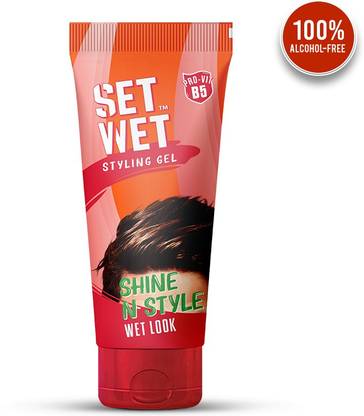 SET WET Styling Hair Gel for Men - Shine Everyday for Long Hair, Light ...