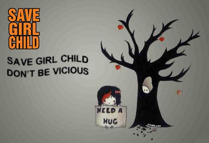 Poster Save Girl Child Poster Series 45 Large Poster sl2036 (36x24 ...