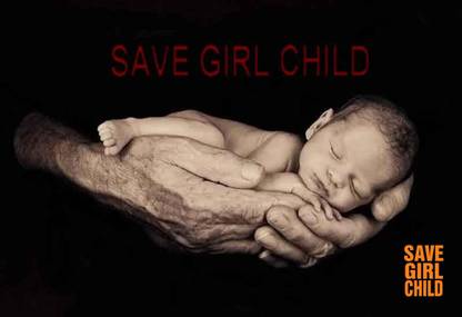 Poster Save Girl Child Poster Series 36 Large Poster sl2028 (36x24 ...
