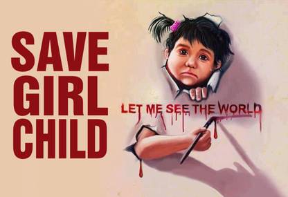 Poster Save Girl Child Poster Series 12 Large Poster sl2006 (36x24 ...