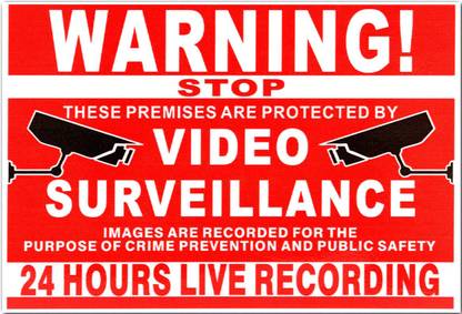 Poster Warning CCTV Surveliance Poster Series No.3 Large Poster sl2215 ...