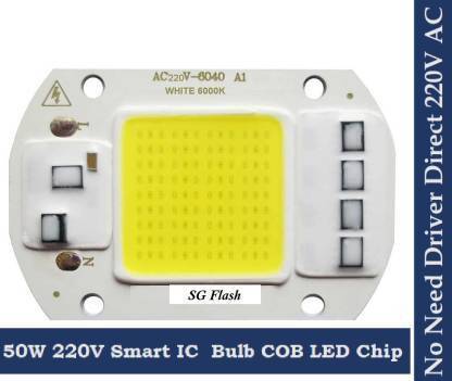 Diktmark Metal 50 Watts LED Chip 220V Smart IC Square Flood Spotlight ...