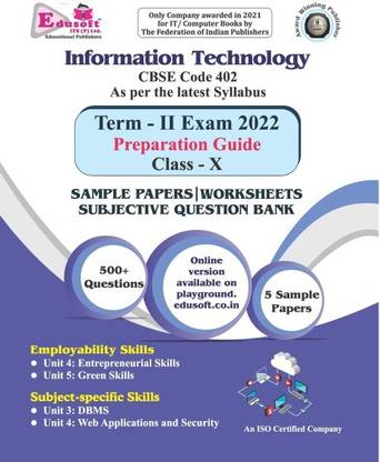 Information Technology CBSE Code 402 Term - II Sample Papers: Buy ...