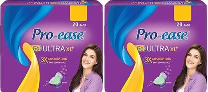 Pro-ease Go Ultra XL+ 20+20 pads Sanitary Pad | Buy Women Hygiene ...