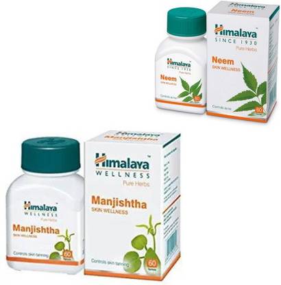 HIMALAYA Manjistha Tablets- 60 Tablets& Neem Tab 60 An Ayurvedic ...
