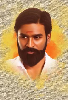 Poster Danush Actor Digital Art (Wall Poster, 300GSM Matt, 13x19 Inches ...