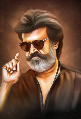 Poster Rajnikanth Art Poster (Wall Poster, 300GSM Matt, 13x19 Inches ...