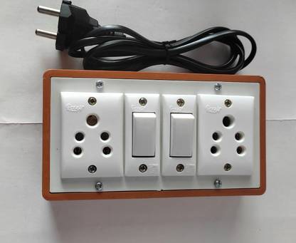 IPY Extension board 2 Socket(6A) 2Switch(6A) with 2 Yard main lead 2 ...