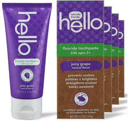 HELLO Kids Juicy Grape Fluoride Toothpaste Toothpaste - Buy Baby Care ...