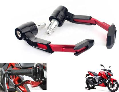 Generox CNC Aluminium Lever Guard Red For Apache RTR 160 4V Bike Crash ...