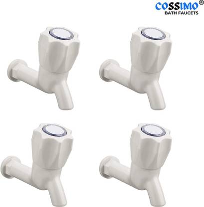 COSSIMO PVC Plastic Bib Taps For Bathroom (Pack of 4) Bib Tap Faucet ...