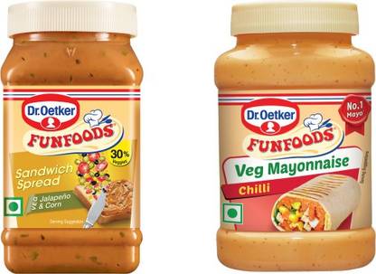 FUNFOODS by Dr. Oetker VEG. MAYONNAISE JALAPENO&CORN + CHILLI MAYO 250 ...