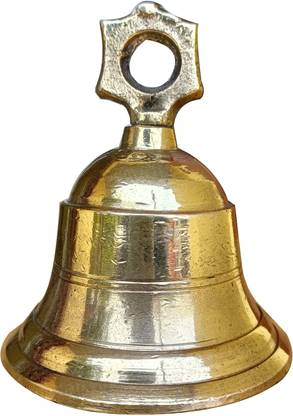 Craft World "Brass Temple Ghanti Bell Brass Pooja Bell 500g (H-4 Inch ...