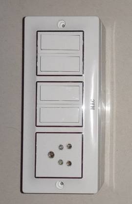 supriya combind Box (CONA) 4 Switch, 1 Socket (ISI Mark) Wall Plate ...