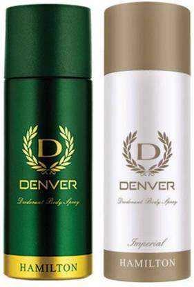 DENVER Imperial & Hamilton Deo for Men Pack of 2 Deodorant Spray - For ...
