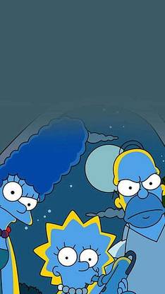 The Simpsons Cartoon Homer Lisa Marge Simpson Matte Finish Poster Paper ...