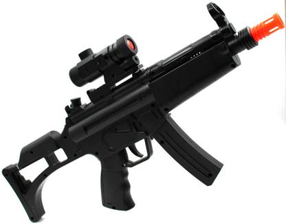 Funport Toy MP5 Gun with Light, Simulated Smoke Effect, Barrel Flame ...