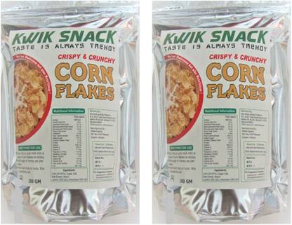 kwik snack COMBO PACK OF 2 Crispy & Crunchy Corn Flakes (2 X 300 GM ...