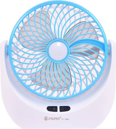 Kloud-Mounten Rechargeable Portable Desk Fan with 3 Speed, Inbuilt LED ...