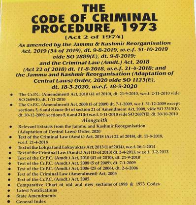 The Code Of Criminal Procedure 1973 Crpc Bare Act: Buy The Code Of ...